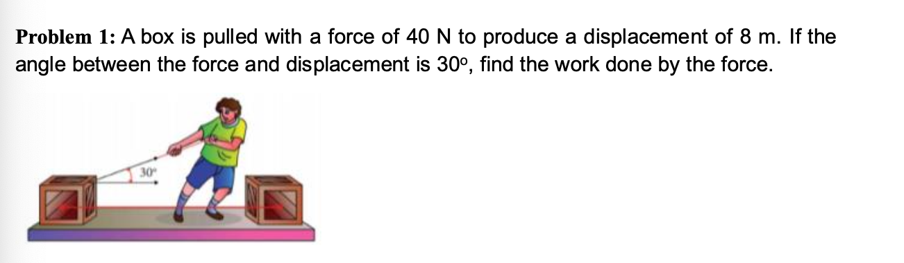 Solved Problem 1: A box is pulled with a force of 40N ﻿to | Chegg.com