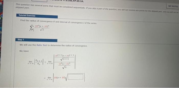 Solved skipped part. Tutorial Exereise Find the radius of | Chegg.com