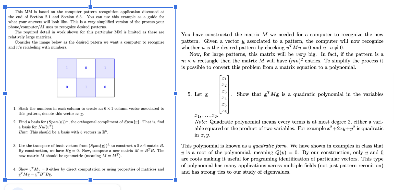This MM is based on the computer pattern recognition | Chegg.com