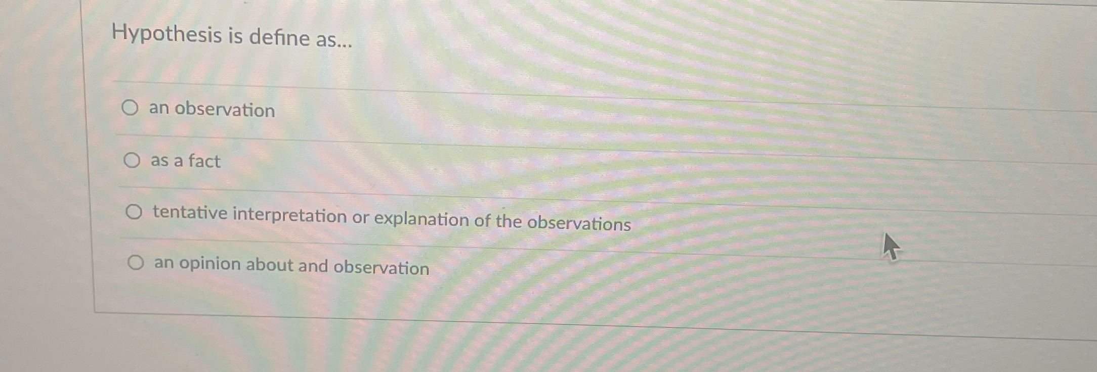 Solved Hypothesis is define as...an observationas a | Chegg.com