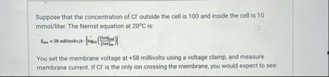 Solved Suppose that the concentration of Cr outside the cell | Chegg.com