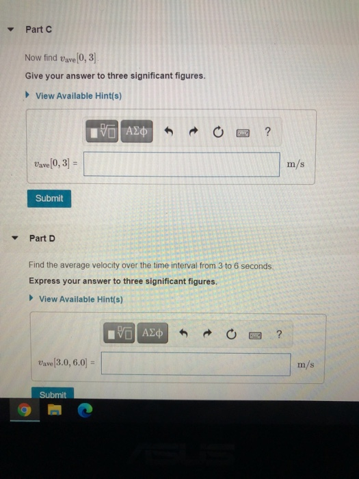 Solved Average Velocity from a Position vs. Time Graph | Chegg.com