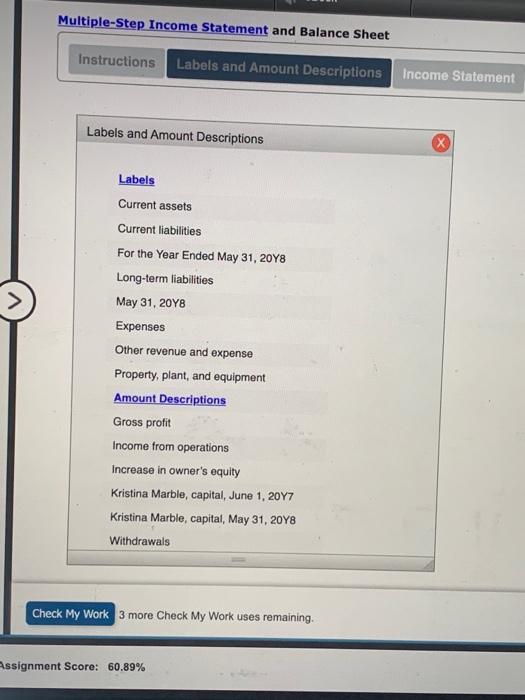 Solved pter 6- Ex & Prob. Assignment Multiple-Step Income | Chegg.com