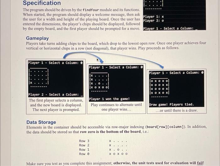 Solved Specification The program should be driven by the f | Chegg.com