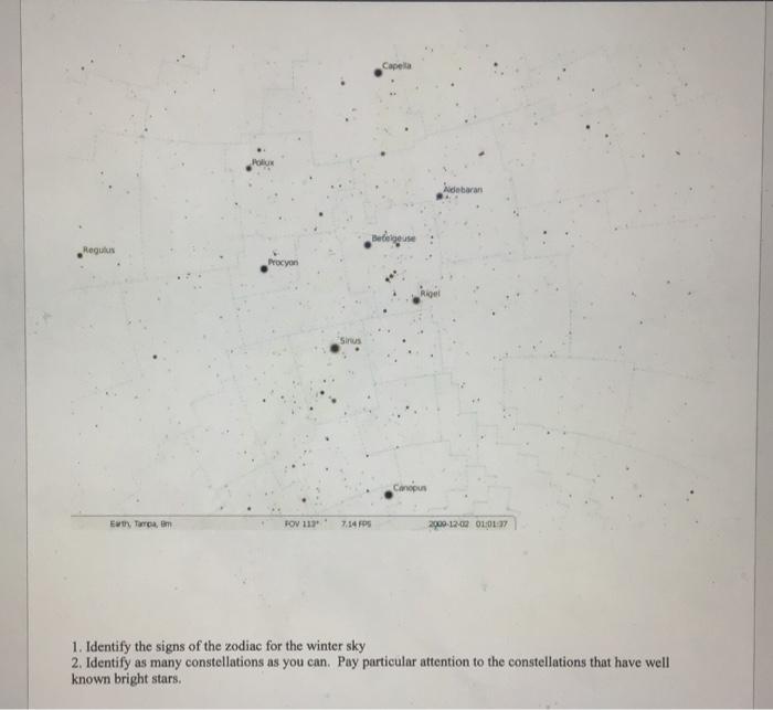 Solved \begin{tabular}{ll} Winter Sky Constellations & | Chegg.com