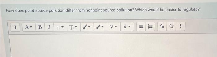 Solved How does point source pollution differ from nonpoint | Chegg.com