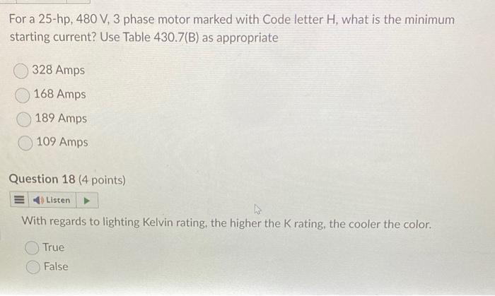 Solved For a 25-hp, 480 V,3 phase motor marked with Code | Chegg.com