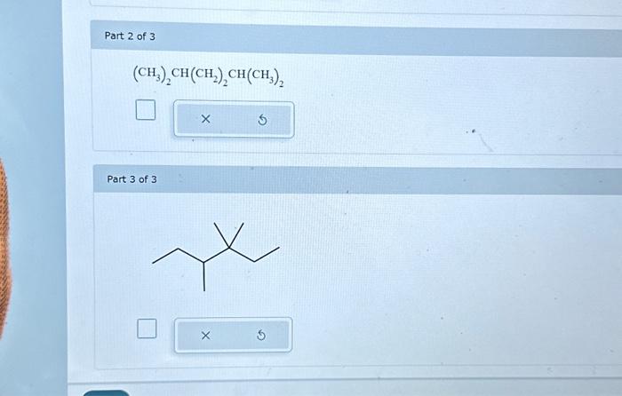 Solved (CH3)2CH(CH2)2CH(CH3)2 3 of 3 | Chegg.com