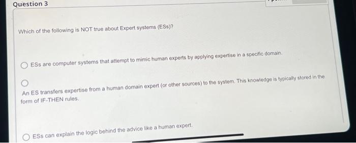 Solved Which of the following is NOT true about Expert | Chegg.com