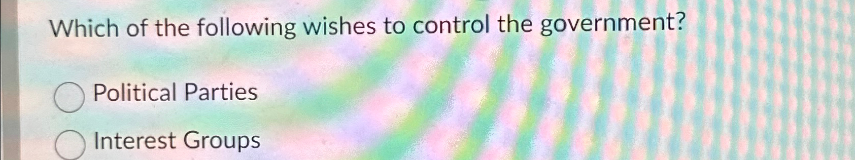 Solved Which of the following wishes to control the | Chegg.com