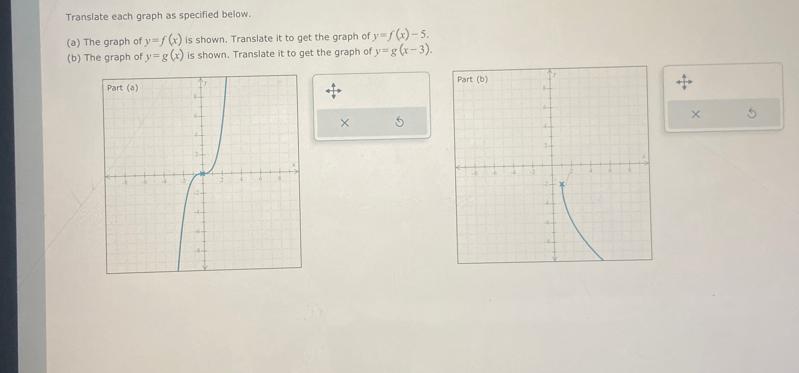 Solved Translate each graph as specified below.(a) ﻿The | Chegg.com