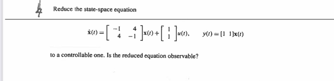 Solved Reduce the state-space | Chegg.com