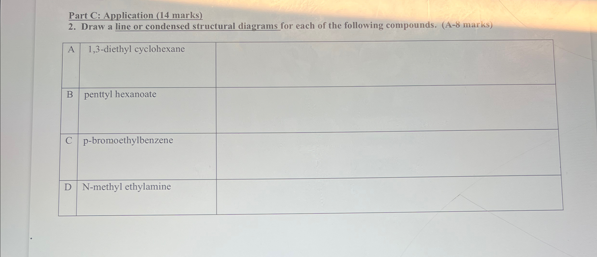 Solved Part C: Application (14 marks)2. Draw a line or | Chegg.com Solved Part C: Application (14 marks)2. Draw a line or | Chegg.com