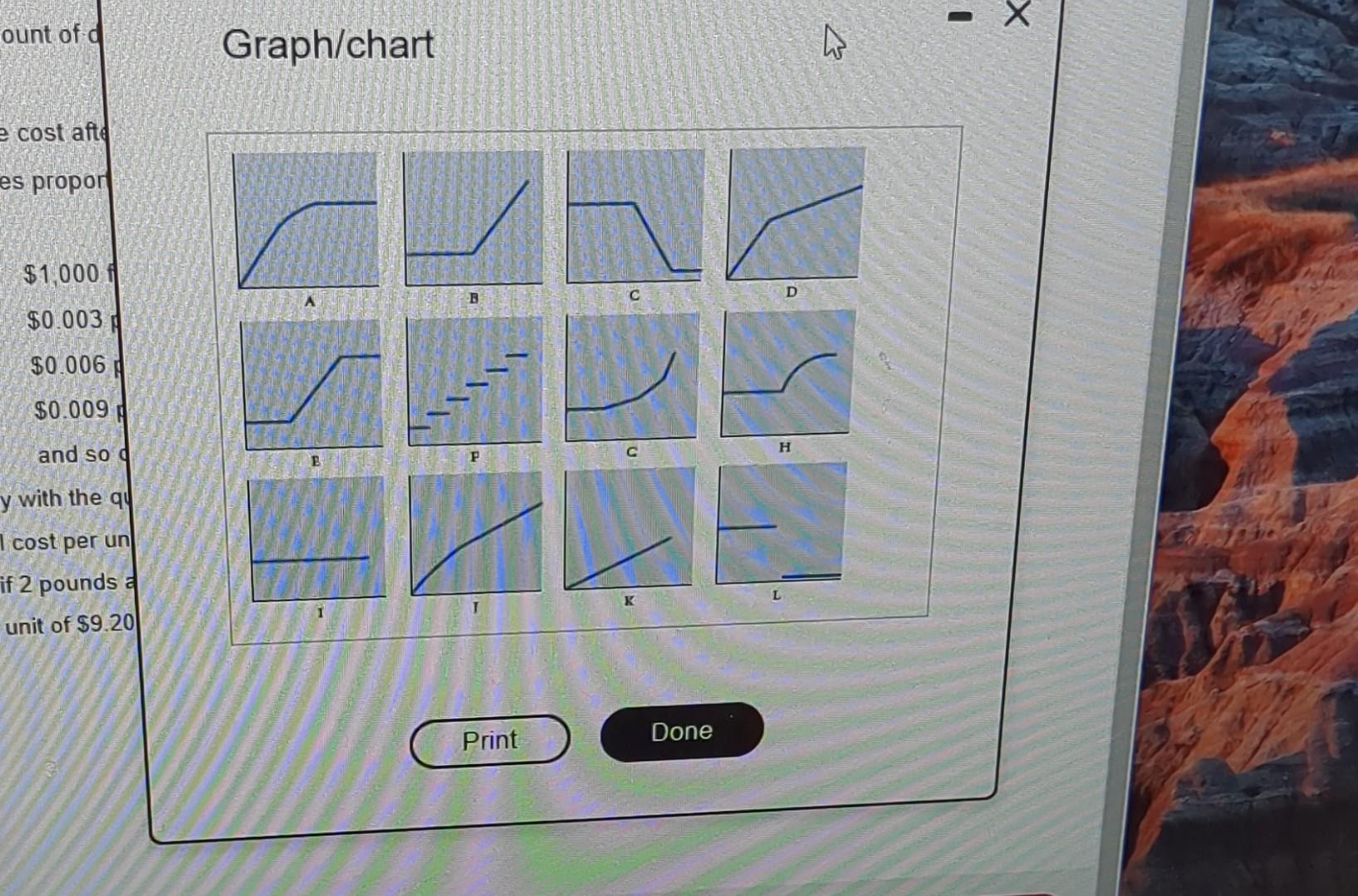 Solved Select the graph that matches the numbered | Chegg.com