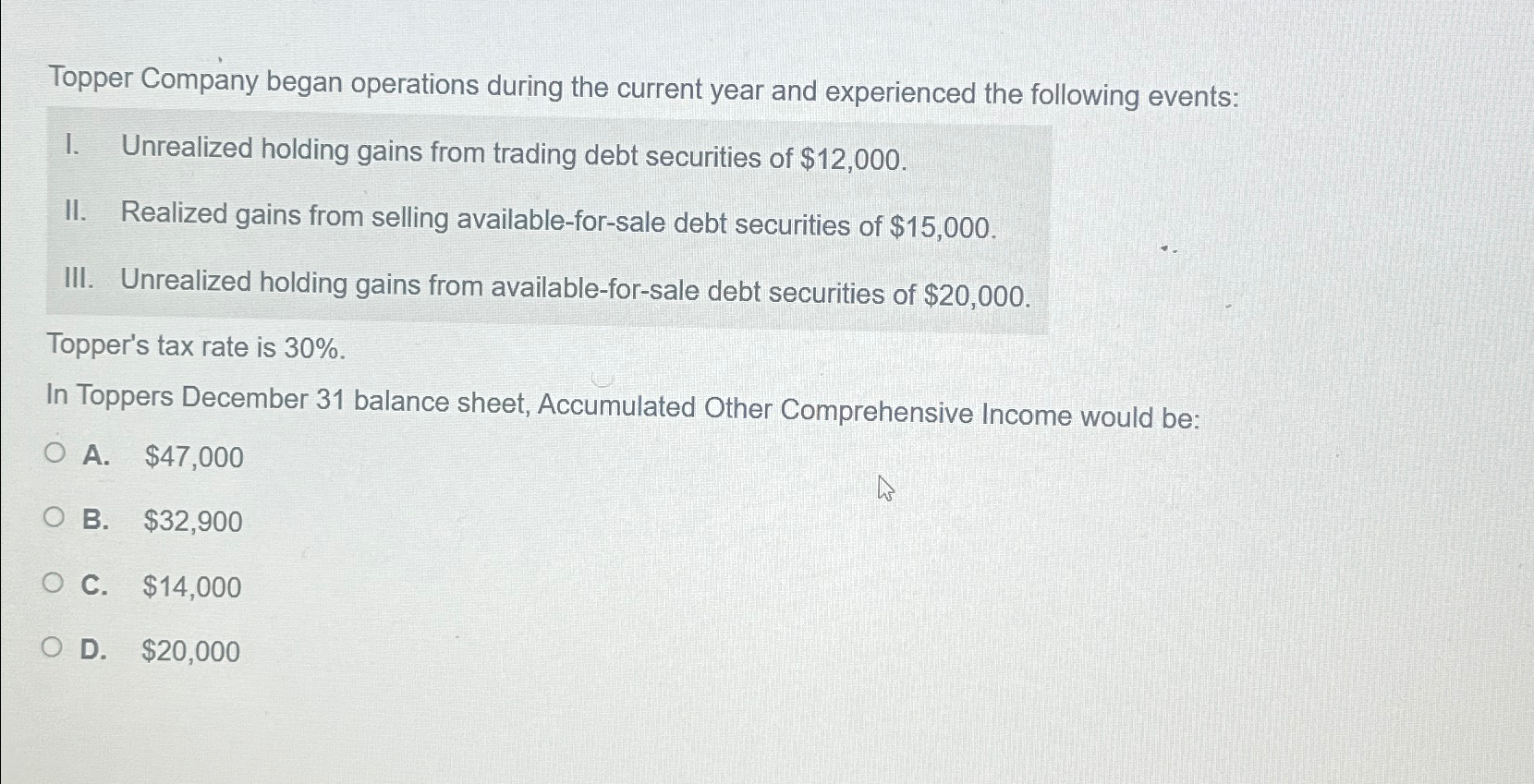 Solved Topper Company began operations during the current | Chegg.com