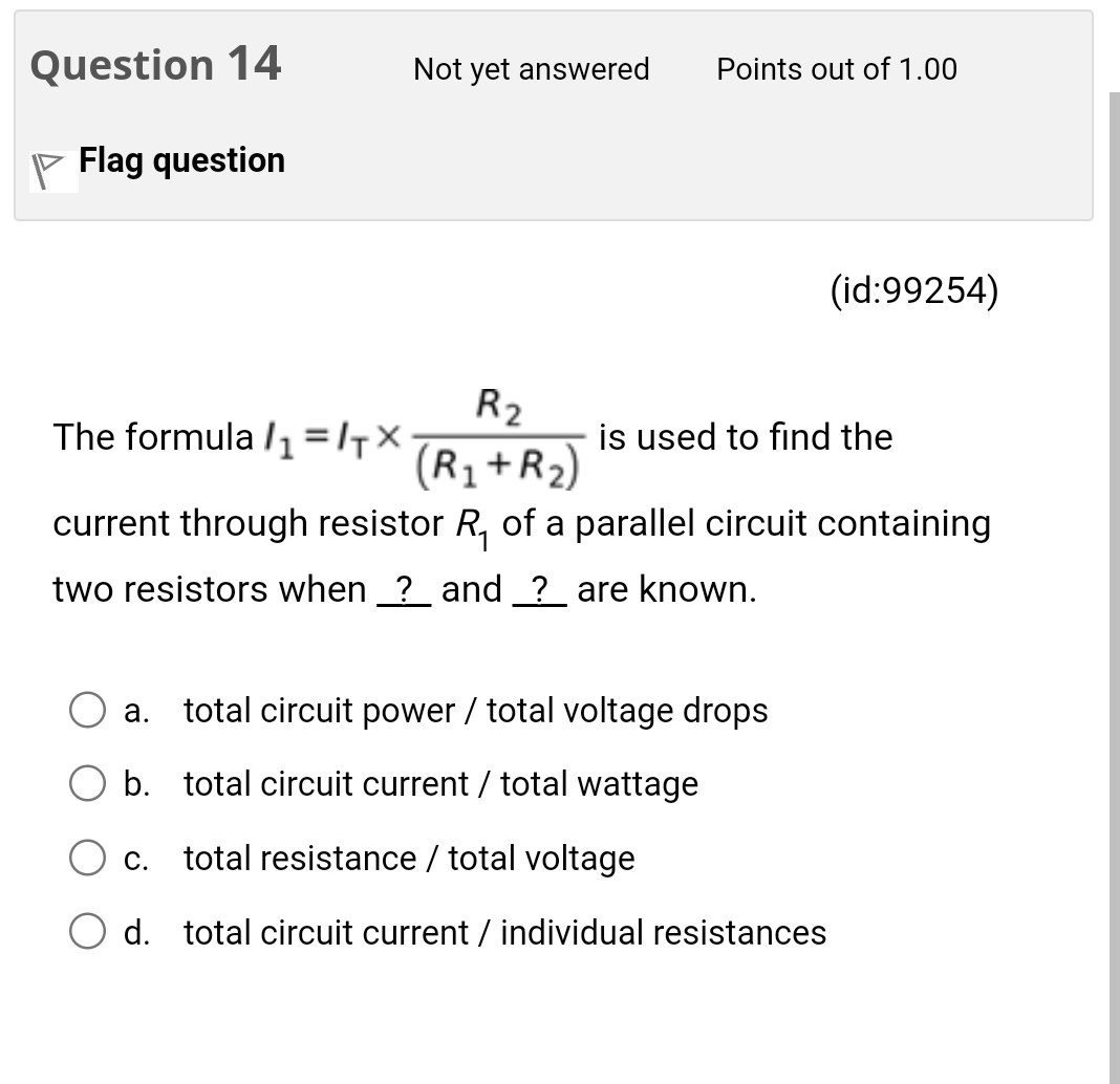 Solved In a parallel circuit, the current through any | Chegg.com
