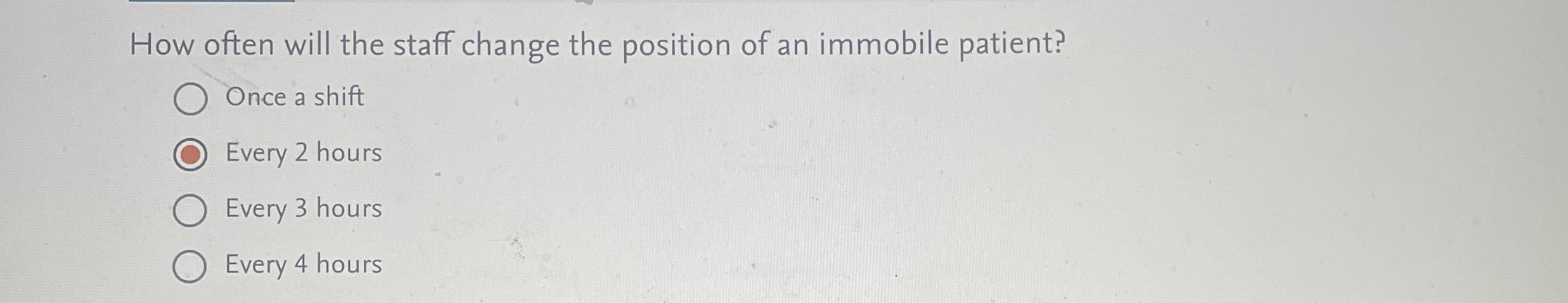 Solved How often will the staff change the position of an | Chegg.com