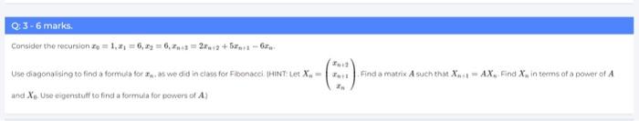 Consider The Recursion 
