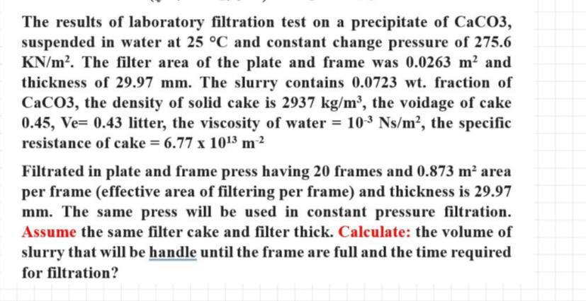 Solved Please solve the chemical engineering question | Chegg.com