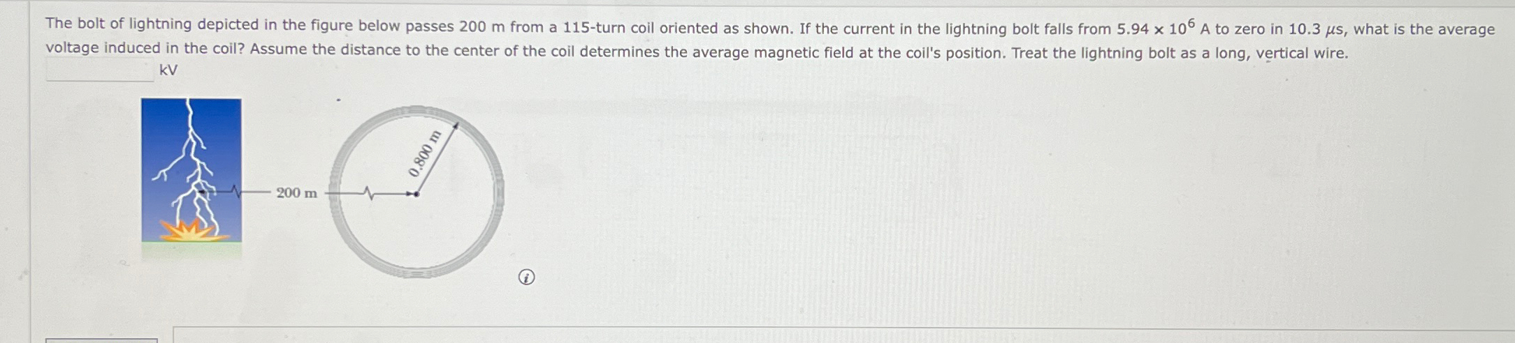Solved The bolt of lightning depicted in the figure below | Chegg.com