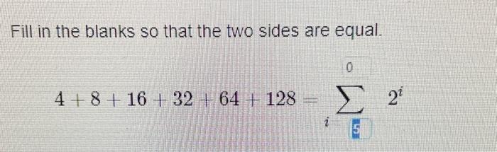 Solved Fill in the blanks so that the two sides are equal. | Chegg.com