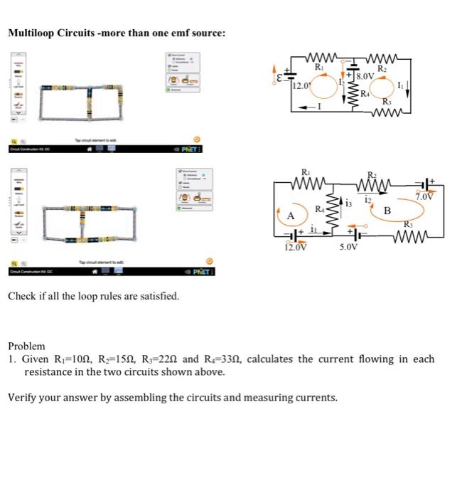 Solved Name: Lab#5 - Loop Rules-Multiloop Circuits Link | Chegg.com