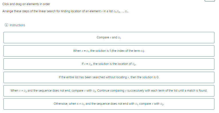 Solved Click and drag on elements in orderArrange these | Chegg.com