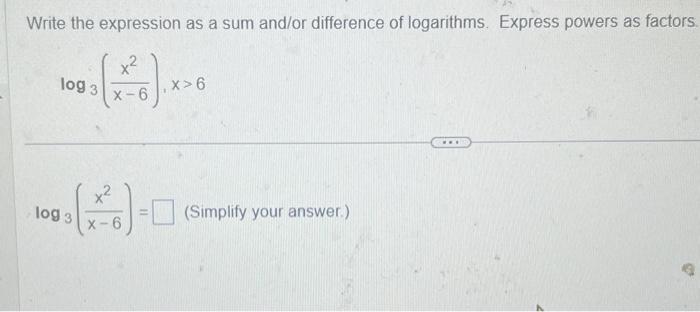 Solved Write the expression as a sum and/or difference of | Chegg.com