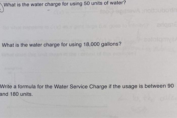 Solved Practice Problem: Water Charges American Water | Chegg.com