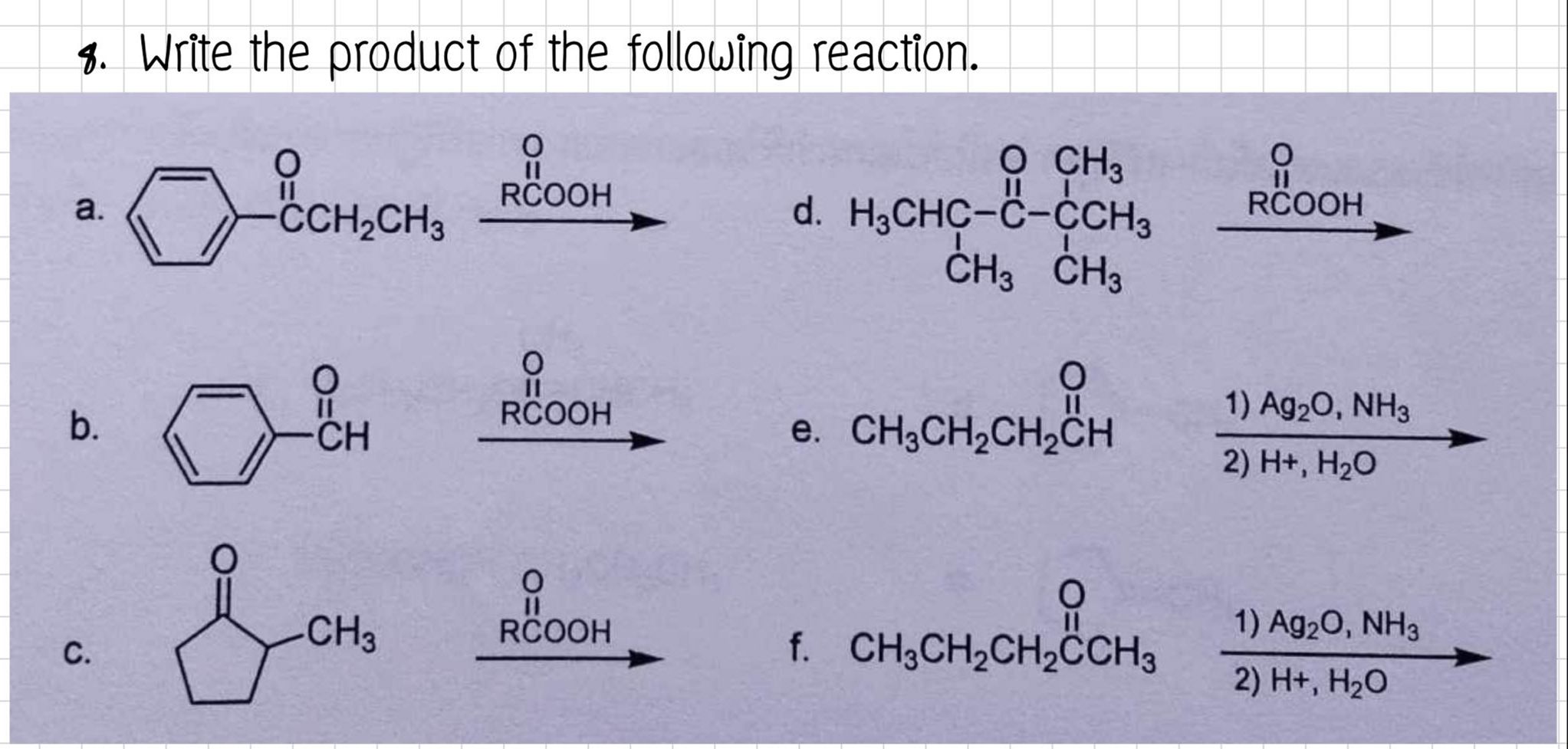 Solved Write the product of the following reaction. | Chegg.com