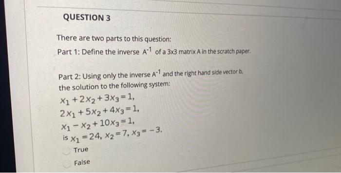 Solved QUESTION 3 There are two parts to this question: Part | Chegg.com