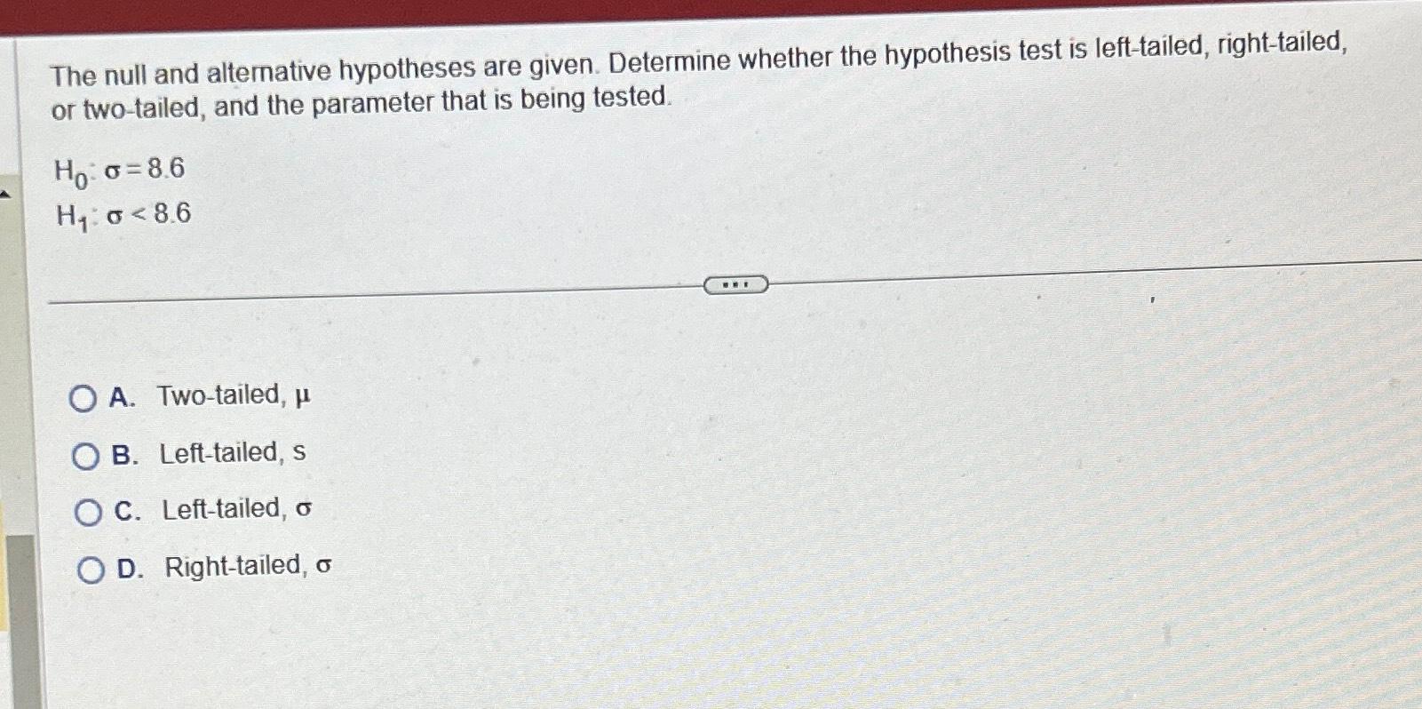 Solved The null and alternative hypotheses are given. | Chegg.com