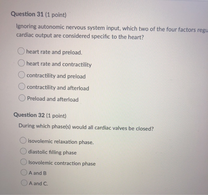 Solved Question 29 (1 point) Saved The Bainbridge reflex | Chegg.com