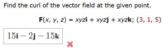 Solved Find the curl of the vector field at the given | Chegg.com