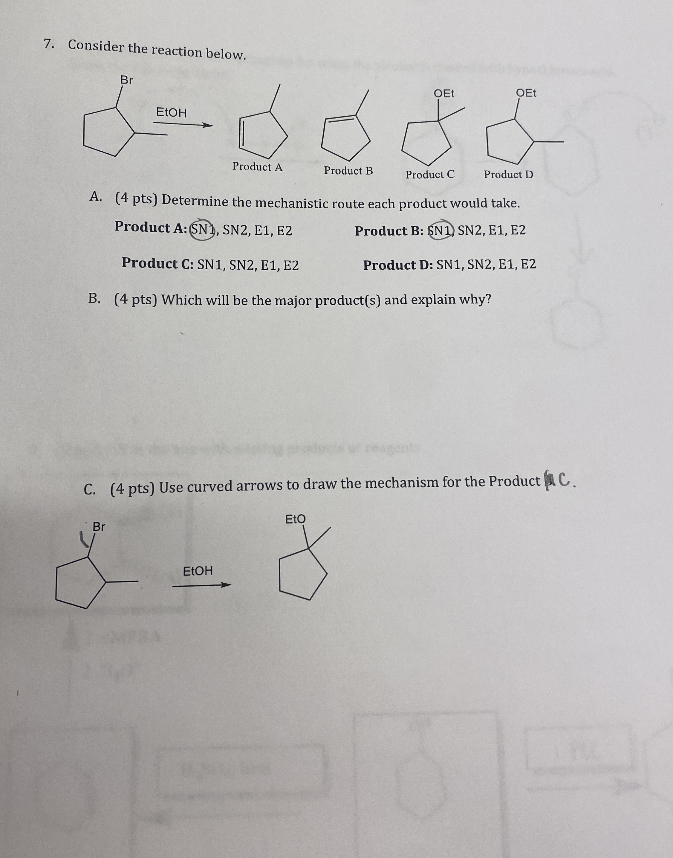 Solved Consider the reaction below.A. (4 ﻿pts) ﻿Determine | Chegg.com