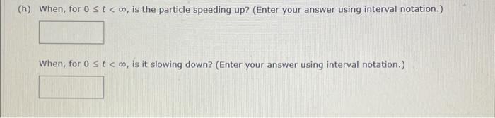 Solved A particle moves according to a law of motion | Chegg.com