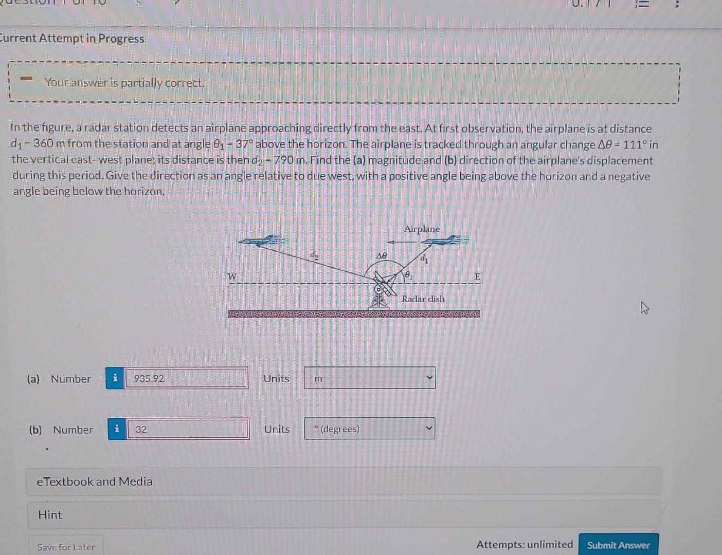 Solved In the figure, a radar station detects an airplane | Chegg.com