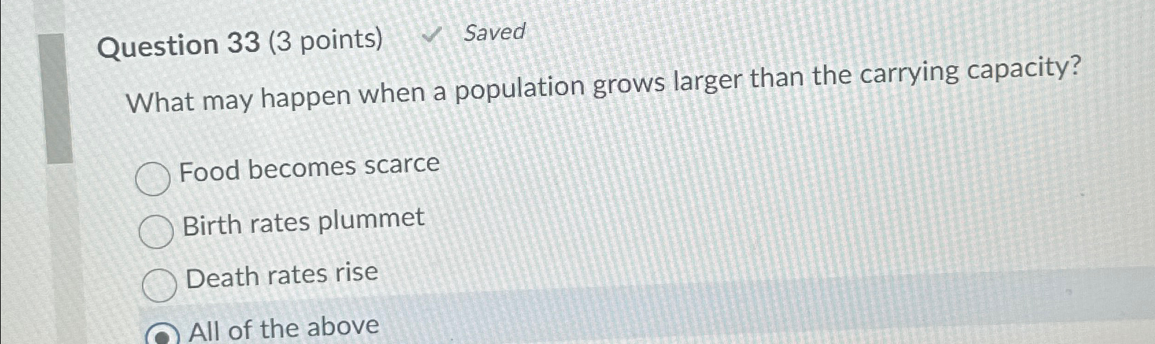 Solved Question 33 (3 ﻿points)SavedWhat may happen when a | Chegg.com