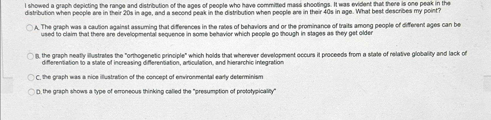 Solved I showed a graph depicting the range and distribution | Chegg.com
