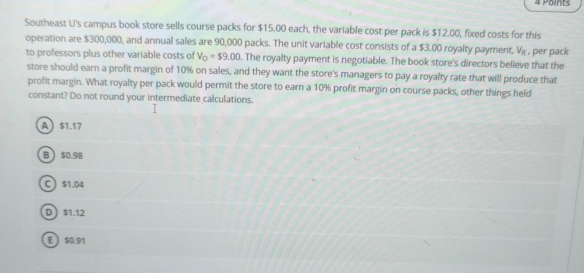 Southeast U's campus book store sells course packs | Chegg.com