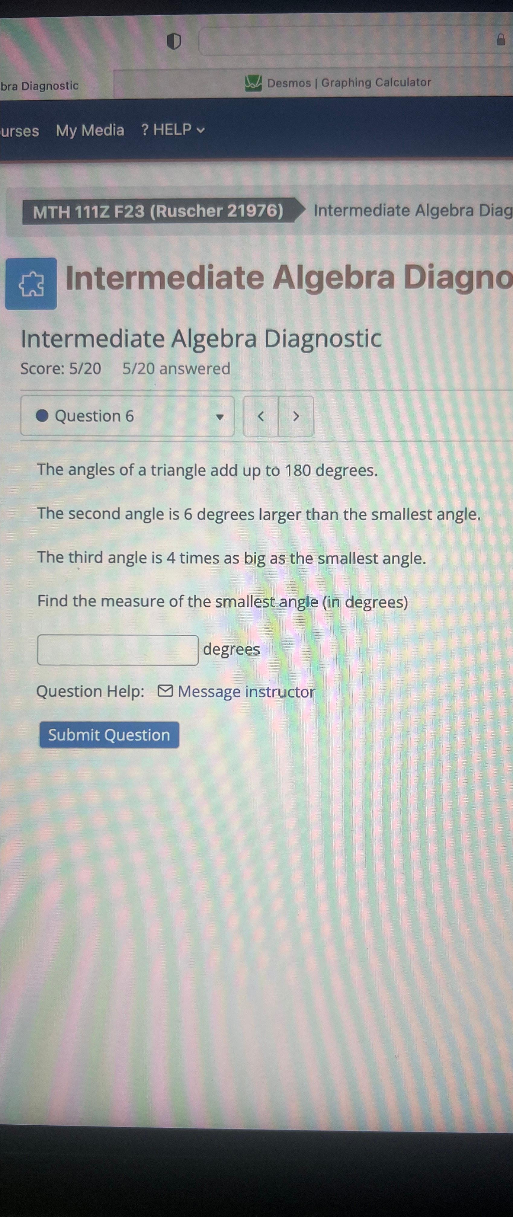 Solved MTH 111 ﻿Z F23 (Ruscher 21976) > ﻿Intermediate | Chegg.com