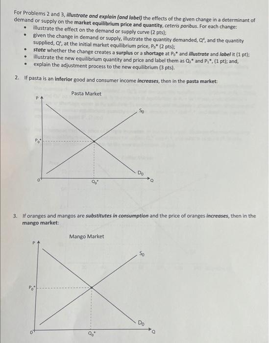 Solved For Problems 2 and 3, illustrate and explain (and | Chegg.com