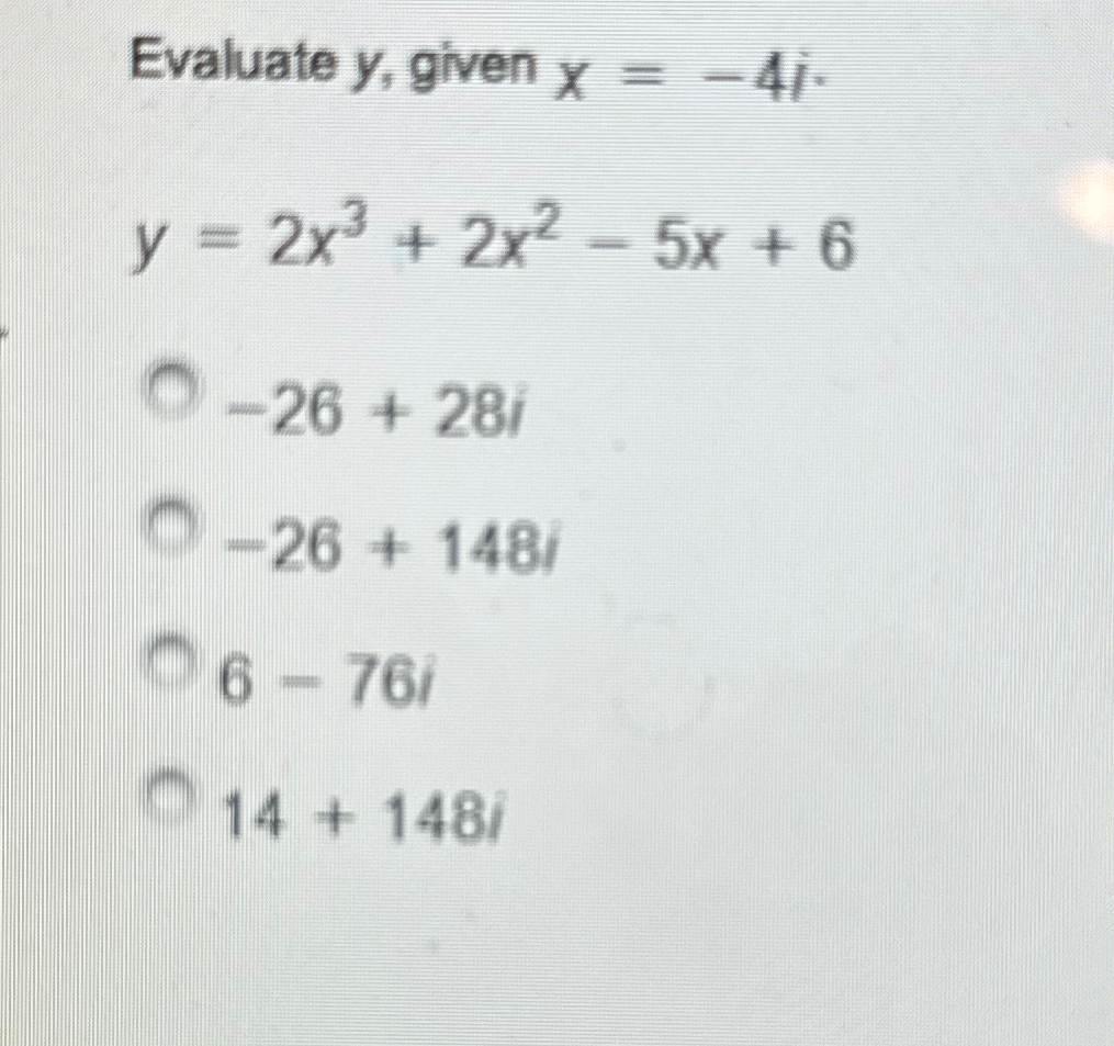 Solved Evaluate y, ﻿given | Chegg.com