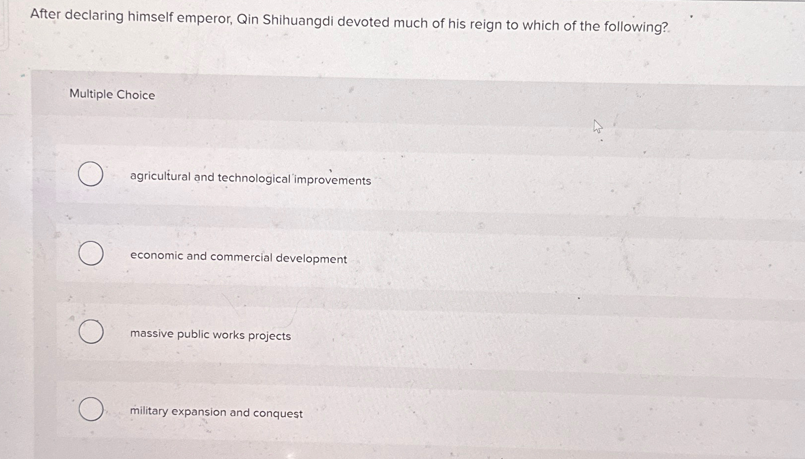 Solved After declaring himself emperor, Qin Shihuangdi | Chegg.com