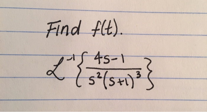 Solved Find f(t). | Chegg.com