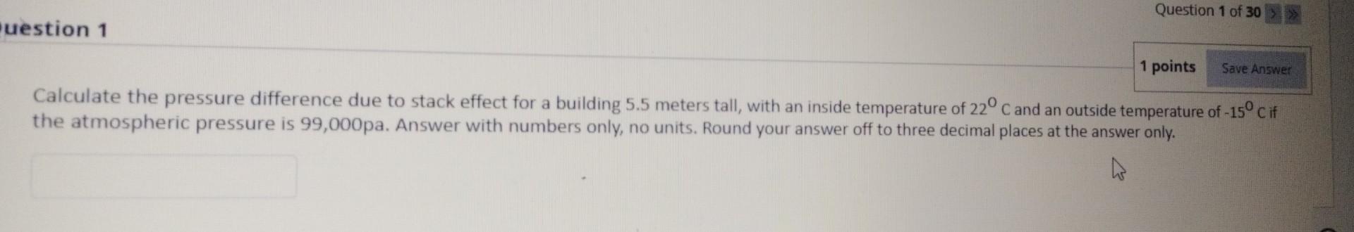 Solved Calculate the pressure difference due to stack effect | Chegg.com