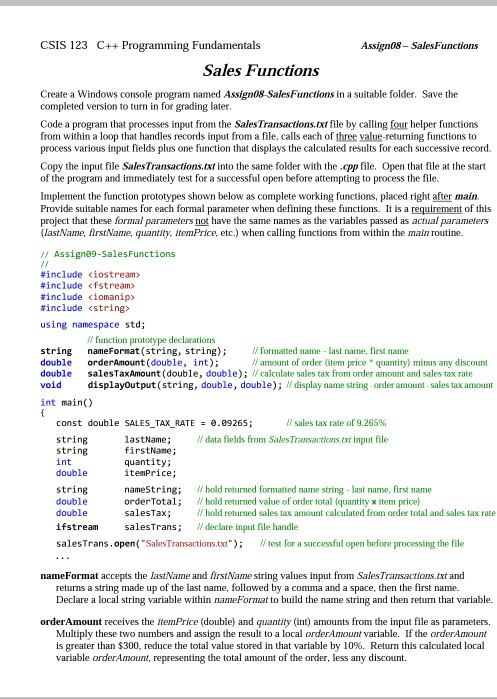 Solved Csis 123 C Programming Fundamentals Assign08 7736