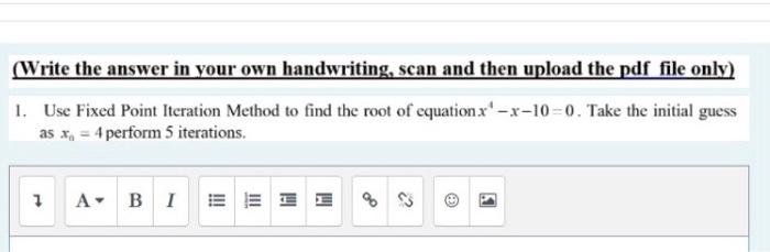 Solved (Write the answer in your own handwriting, scan and | Chegg.com