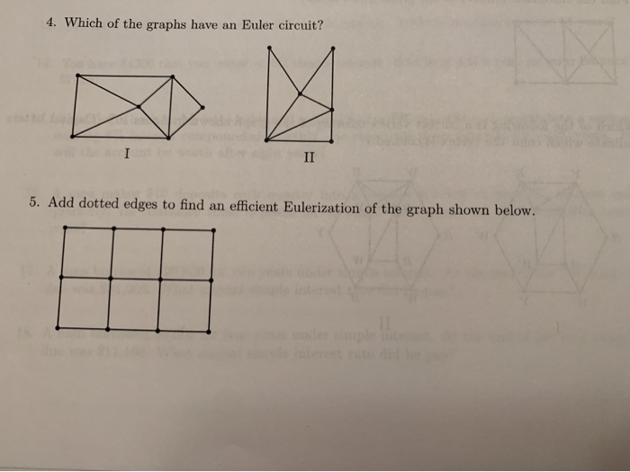 Solved 4. Which of the graphs have an Euler circuit? 5. Add | Chegg.com
