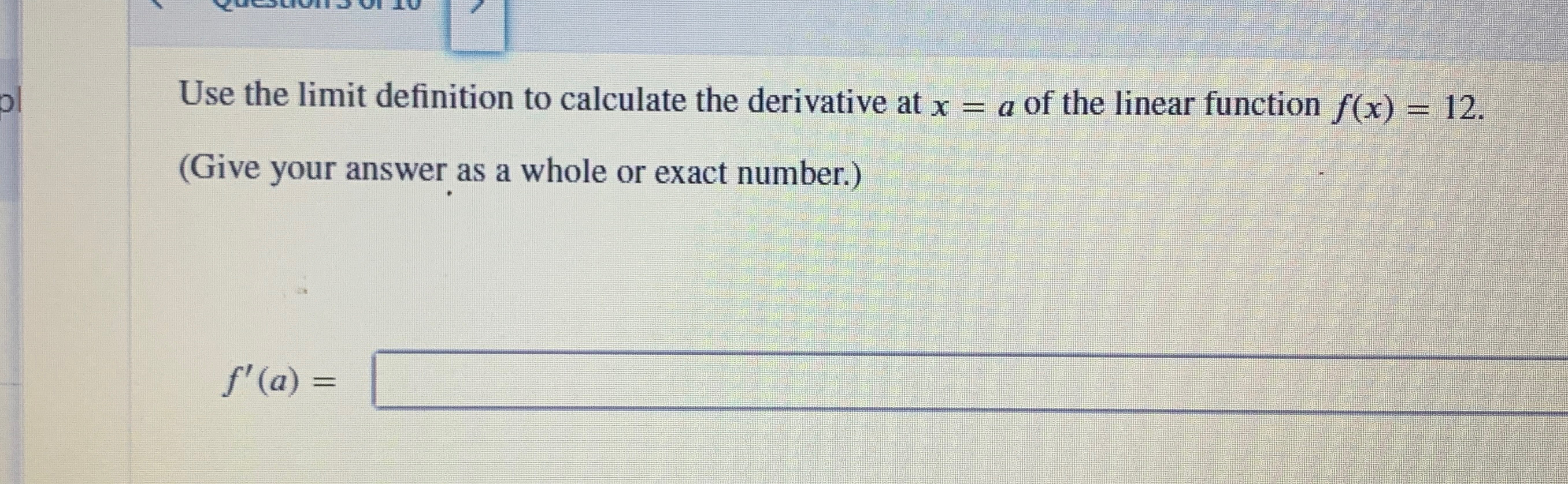 Solved Use the limit definition to calculate the derivative | Chegg.com